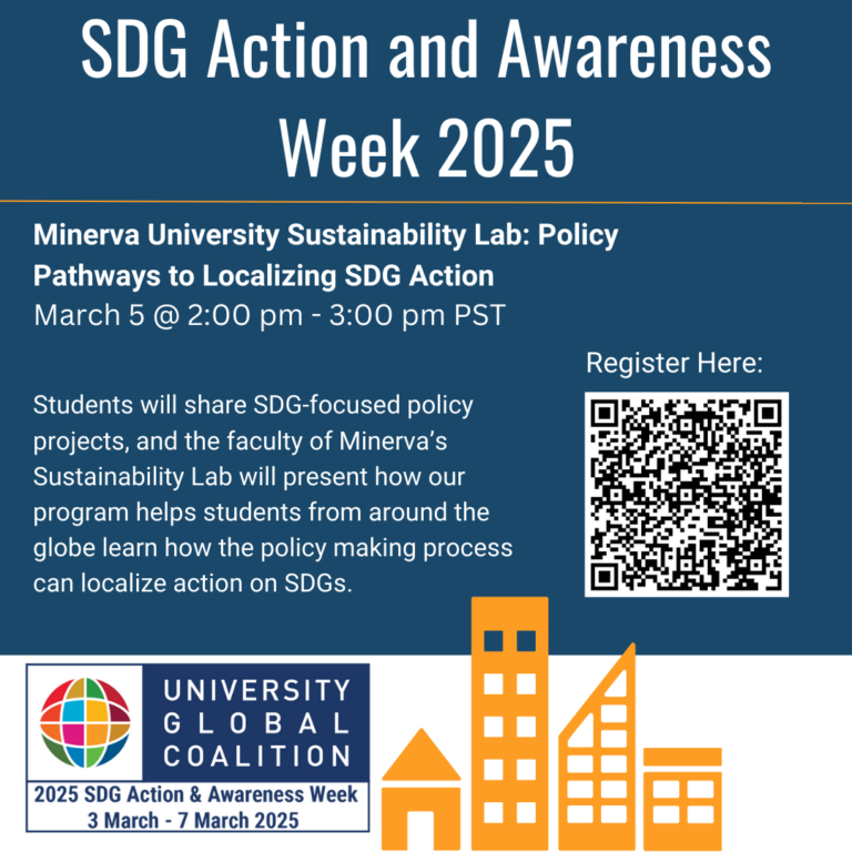 Minerva University Sustainability Lab: Policy Pathways to Localizing SDG Action (2-3 pm PST ...